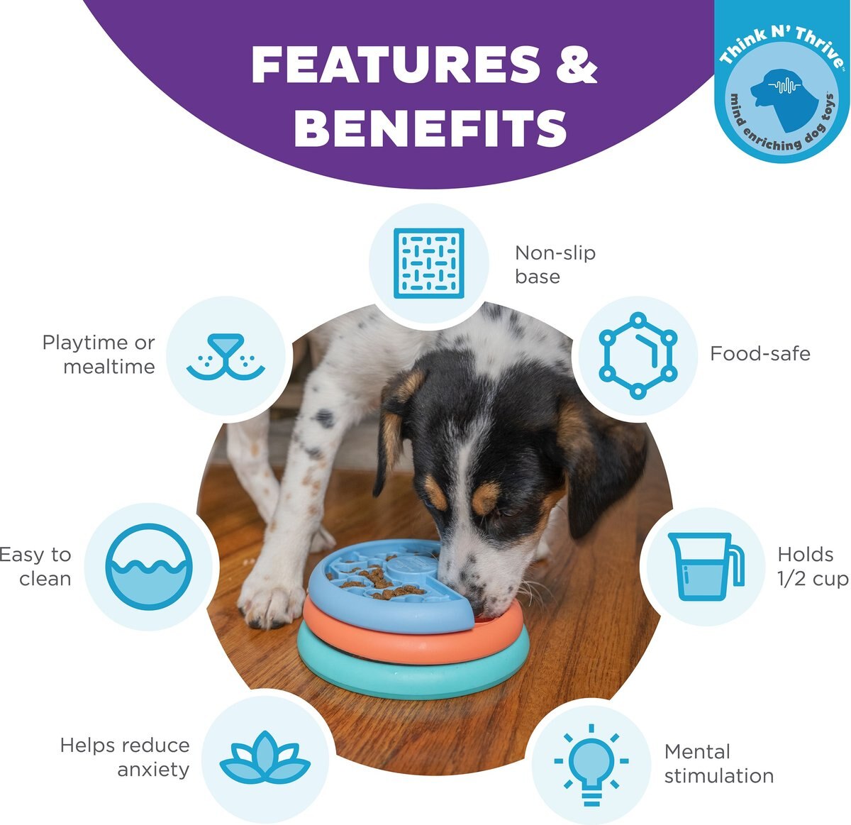 OUTWARD HOUND Puppy Lickin' Layers Slow Feeder for Puppies Interactive ...