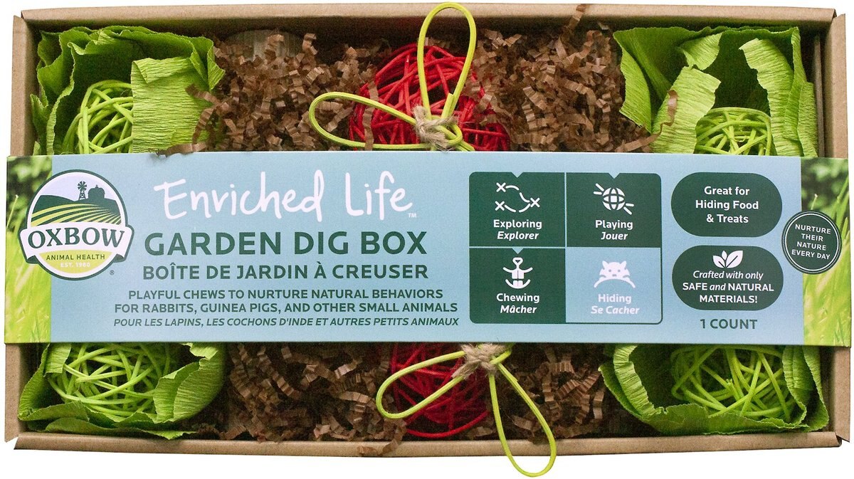 OXBOW Animal Health Enriched Life Garden Dig Box Small Animal Toy ...