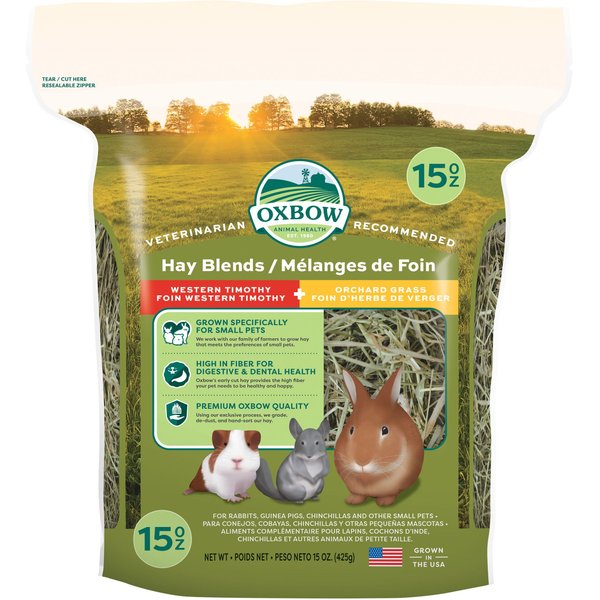 OXBOW Animal Health Oxbow Hay Blends Western Timothy & Orchard, 15-oz ...