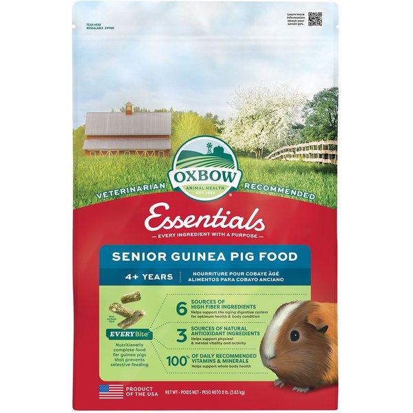 OXBOW Animal Healthy Essentials Natural Pellets Senior Guinea Pig Food ...