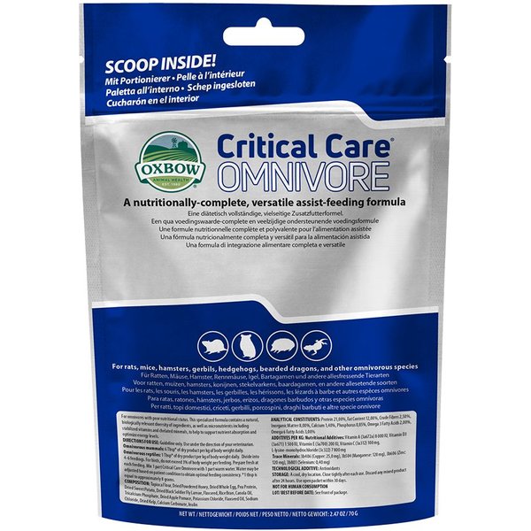 OXBOW Critical Care Omnivore Small-Pet Supplement, 70-gm bag - Chewy.com