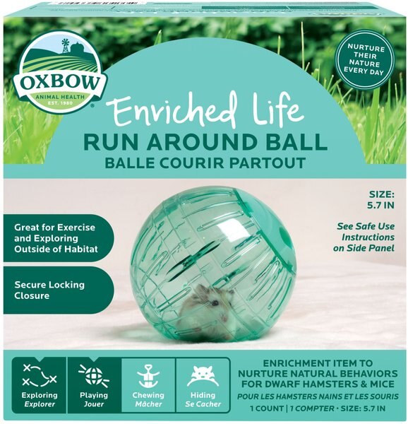 OXBOW Enriched Life Run Around Ball Small Animal Toy - Chewy.com