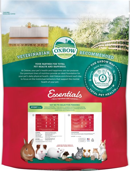 OXBOW Essentials Bunny Basics Young Rabbit Food, 25-lb bag - Chewy.com