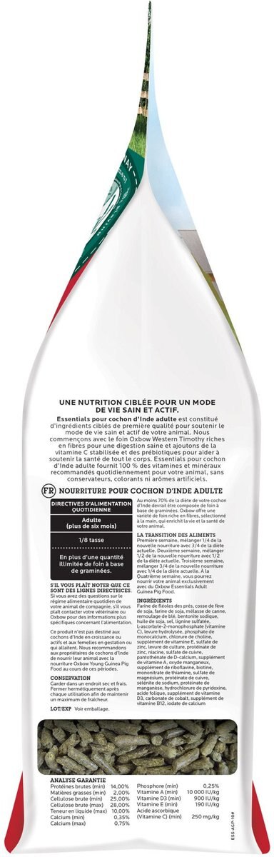 OXBOW Essentials Cavy Cuisine Adult Guinea Pig Food, 10-lb bag - Chewy.com