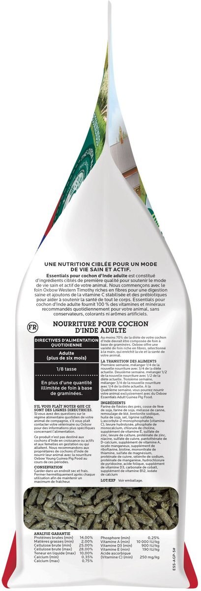 OXBOW Essentials Cavy Cuisine Adult Guinea Pig Food, 5-lb bag - Chewy.com