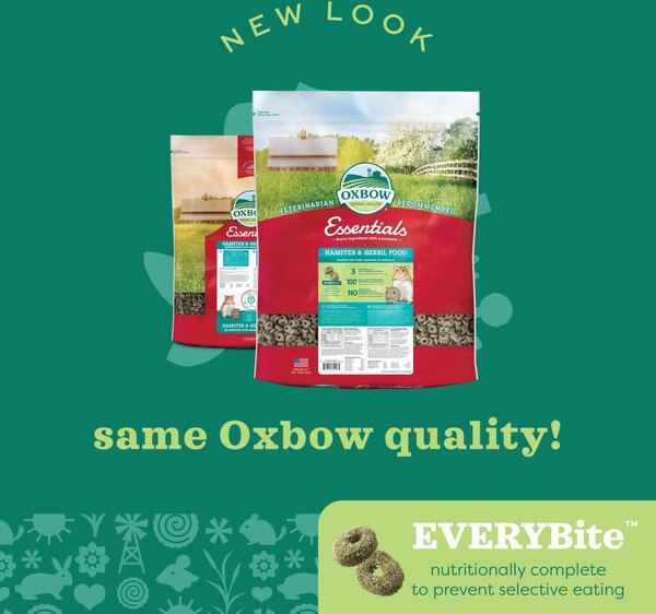 OXBOW Essentials Healthy Handfuls Gerbil & Hamster Food, 15-lb bag ...