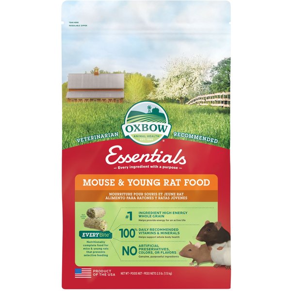 OXBOW Essentials Regal Rat Adult Rat Food, 3-lb bag, bundle of 2 ...