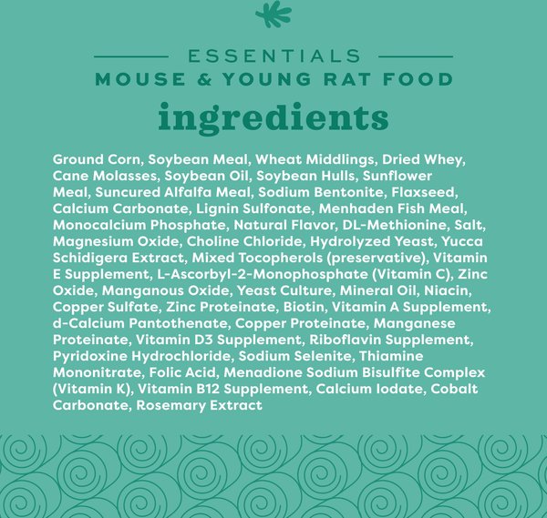 OXBOW Essentials Mouse & Young Rat Food All Natural Mouse & Young Rat ...