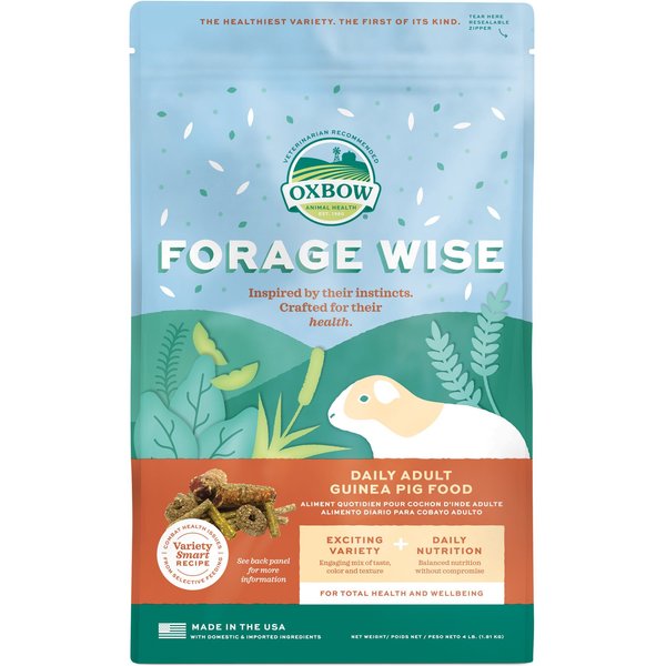 OXBOW Forage Wise Adult Guinea Pig Food, 4-lb bag - Chewy.com