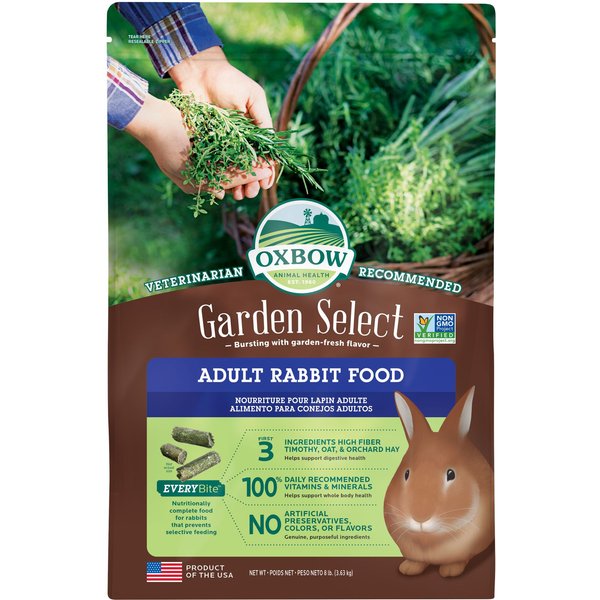 OXBOW Garden Select Adult Rabbit Food, 8-lb bag - Chewy.com