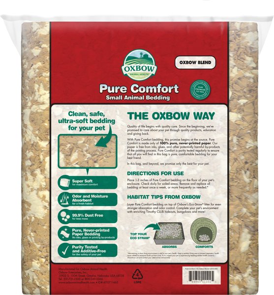 OXBOW Pure Comfort Small Animal Bedding, Oxbow Blend, 72-L - Chewy.com