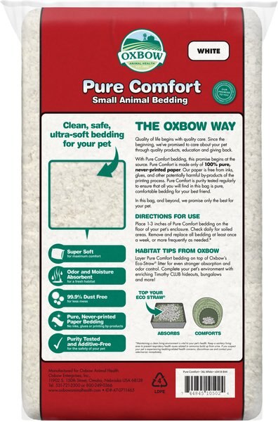 OXBOW Pure Comfort Small Animal Bedding, White, 36-L - Chewy.com