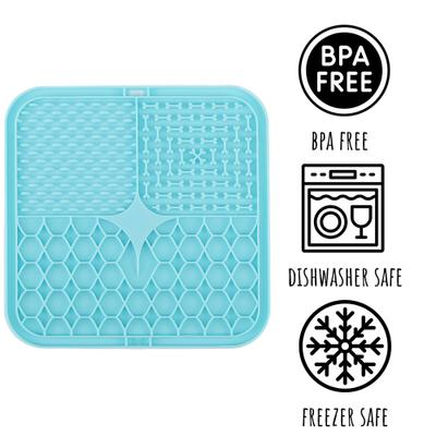 PARK LIFE DESIGNS Calming Silicone Dog Lick Mat, 2 count, Light Blue ...