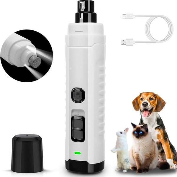 PATPET 2 LED Quiet Medium & Large Dog & Cat Nail Grinder - Chewy.com