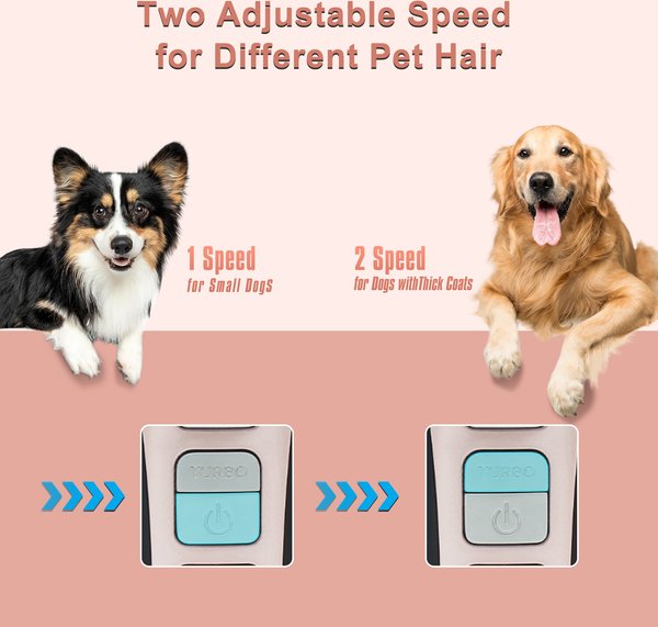 PATPET 3-Speed Cordless Dog & Cat Hair Grooming Clipper Kit, Rose Gold ...