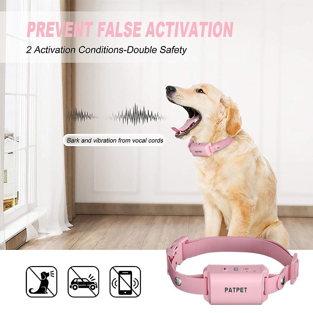 PATPET A01 Anti-Bark Training Dog Collar, Pink - Chewy.com