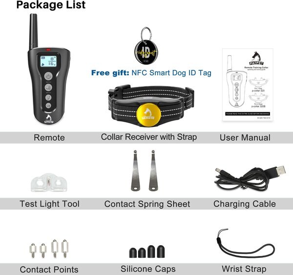 PATPET P320 1000ft Remote Dog Training Shock eCollar, Small, Black 1 ...