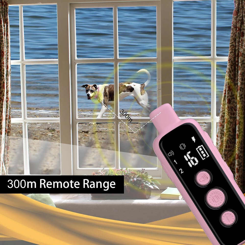 PATPET P650 Anti-Bark & Remote Dog Training Collar, Small, Pink, 1 ...