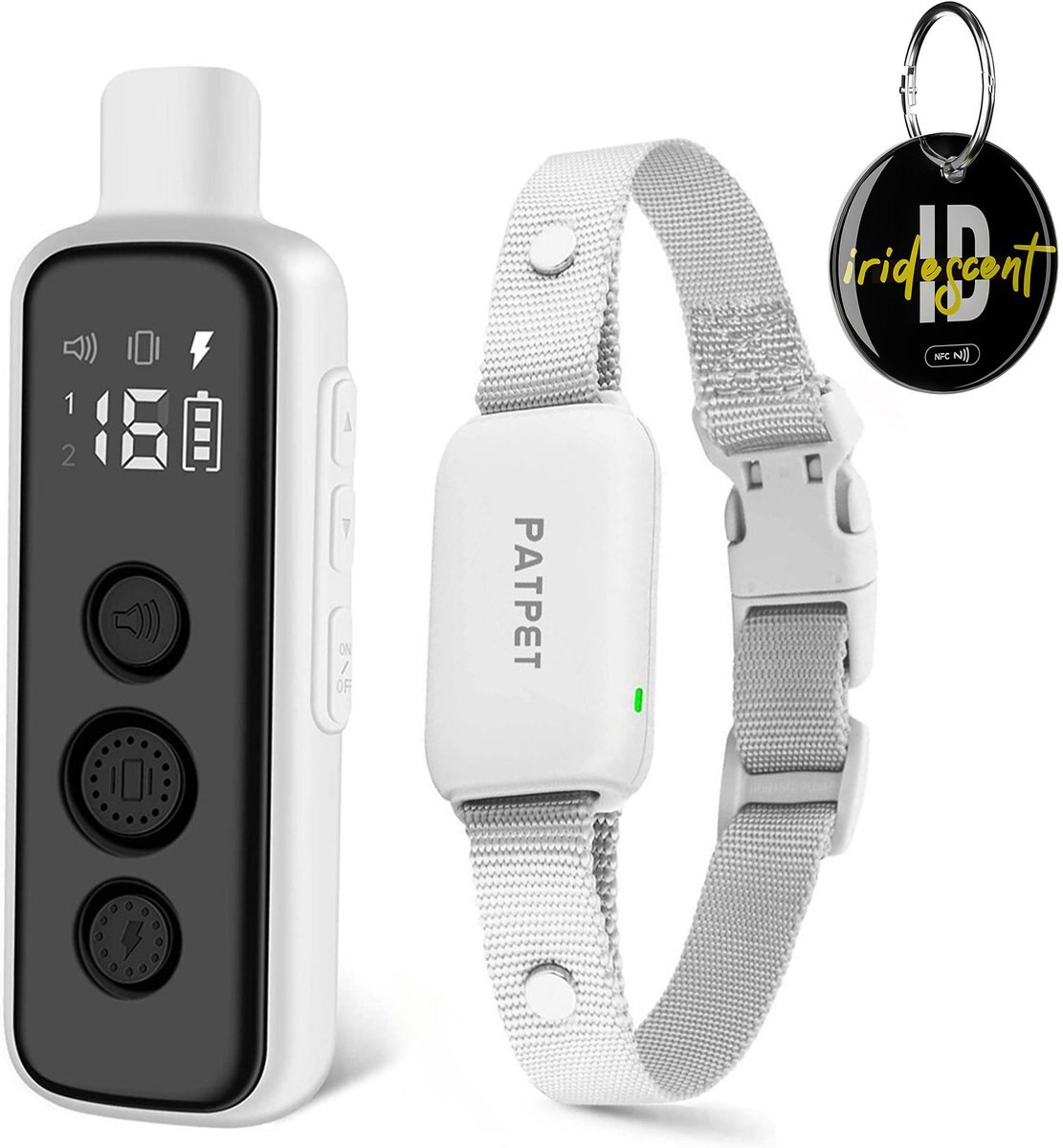 PATPET P650 Anti-Bark & Remote Dog Training Collar, White, 1 count ...