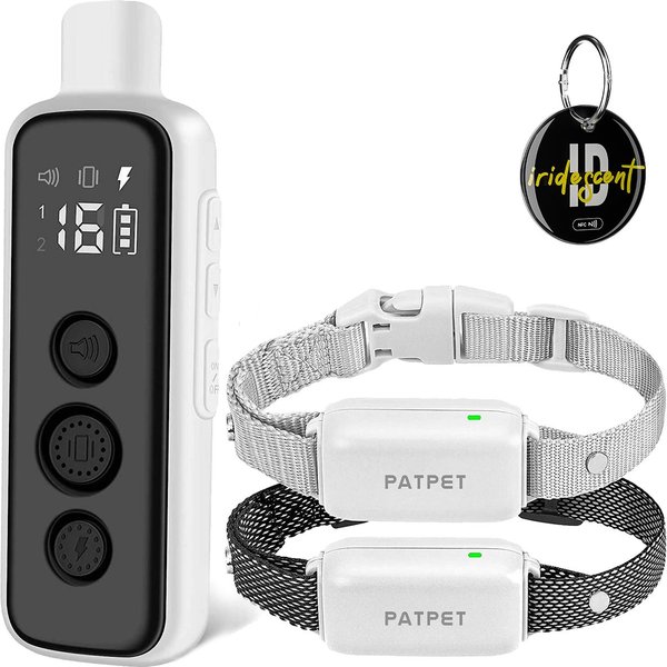 PATPET P650 Anti-Bark & Remote Dog Training Collar, White, 2 count ...