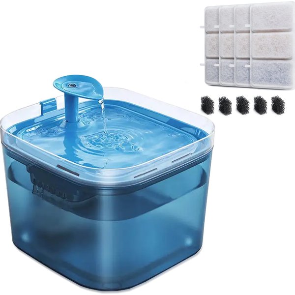 BUETEKA Spaceship Ultra-Quiet Non-Skid Dog & Cat Water Fountain, 54.1 ...