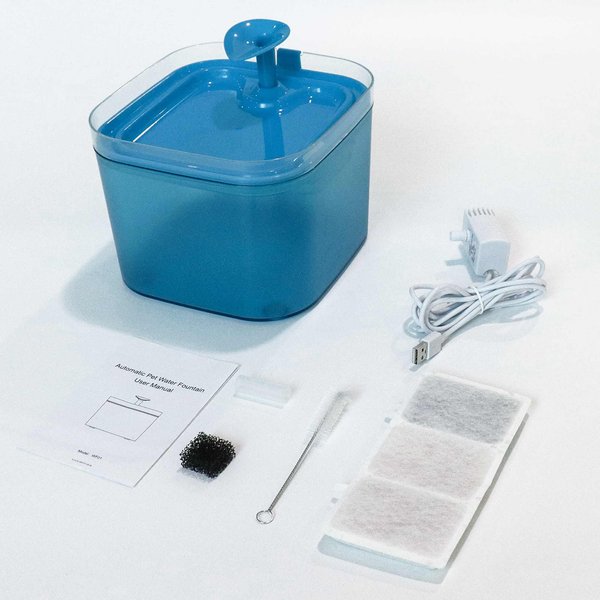 PATPET Triple Filter Ultra Quiet Pump Cat & Dog Water Fountain ...