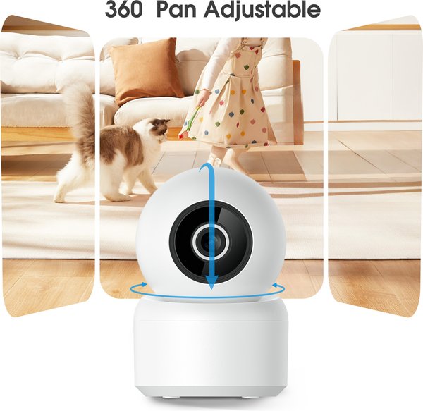 PATPET WIFI Monitoring Auto Focus Camera, White - Chewy.com