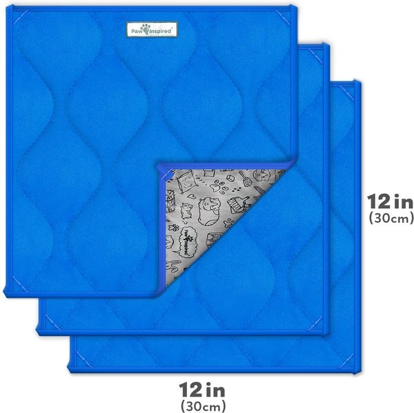 PAW INSPIRED Fleece Cage Liner Small Pet Pee Pads & Bedding, 12x12-in ...