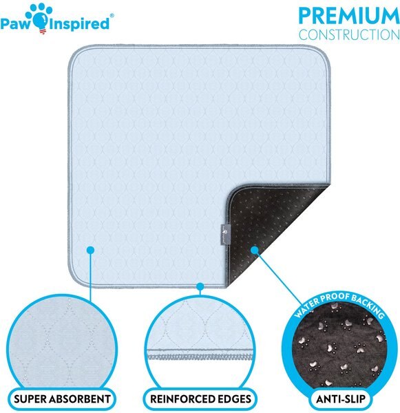 PAW INSPIRED Washable Dog Pee Pads, 2 count, 34-in x 36-in - Chewy.com