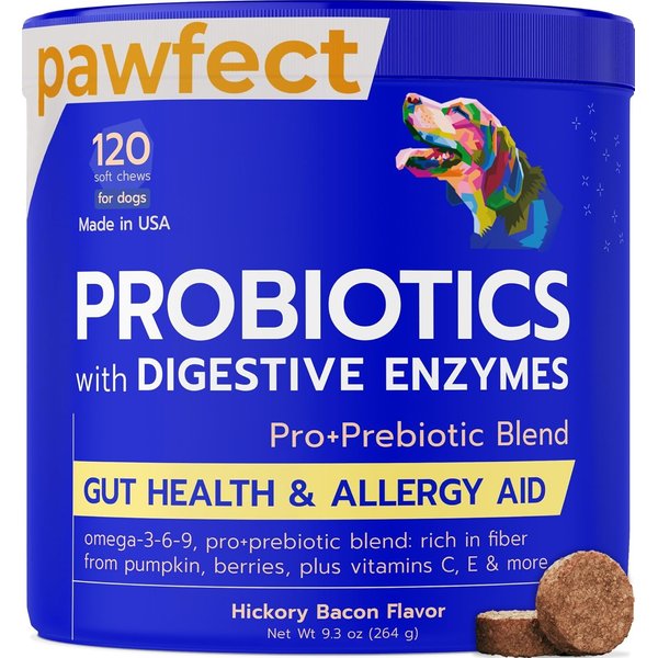 PAWFECTCHEW Digestive Enzymes Prebiotics Fiber Chews Supplement for ...