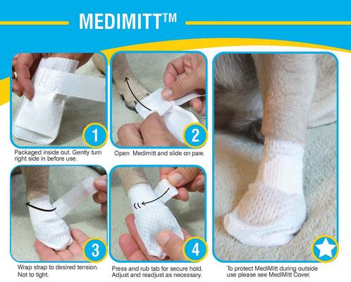 PAWFLEX MediMitt Disposable Dog Bandage, 4 count, Small - Chewy.com