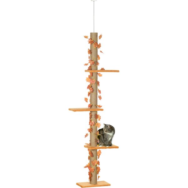 COZIWOW Floor to Ceiling Adjustable Height Cat Tree Tower, 98-114in ...