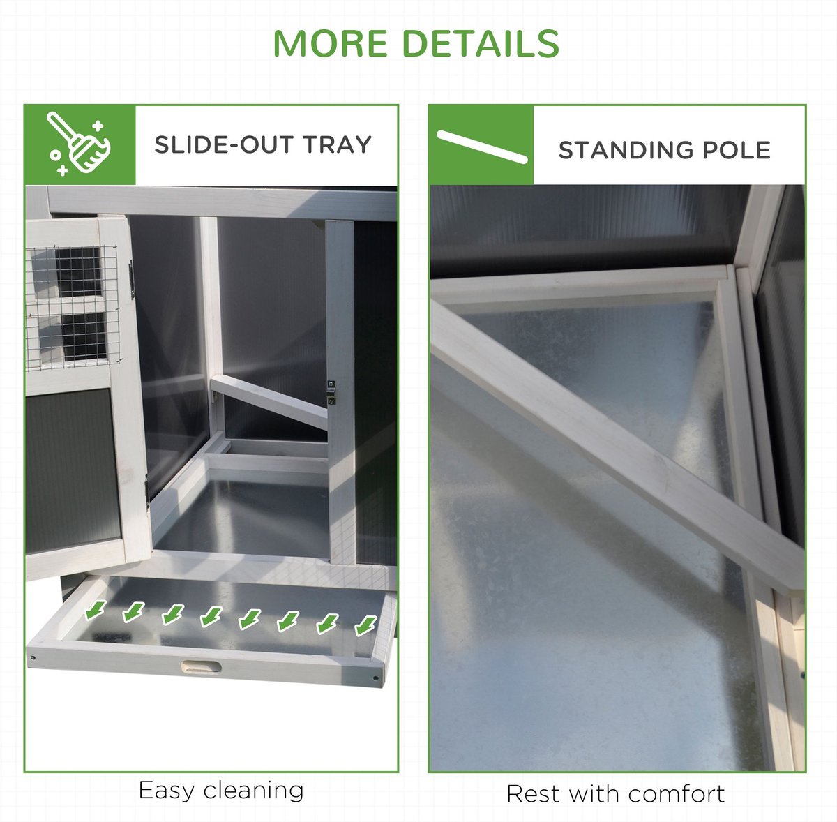 Temporarily Unavailable - PAWHUT Backyard PC Roof with Run Box Chicken ...