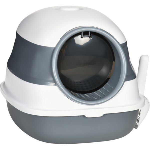 PAWHUT Dome Covered Cat Litter Box, 20-in, White - Chewy.com
