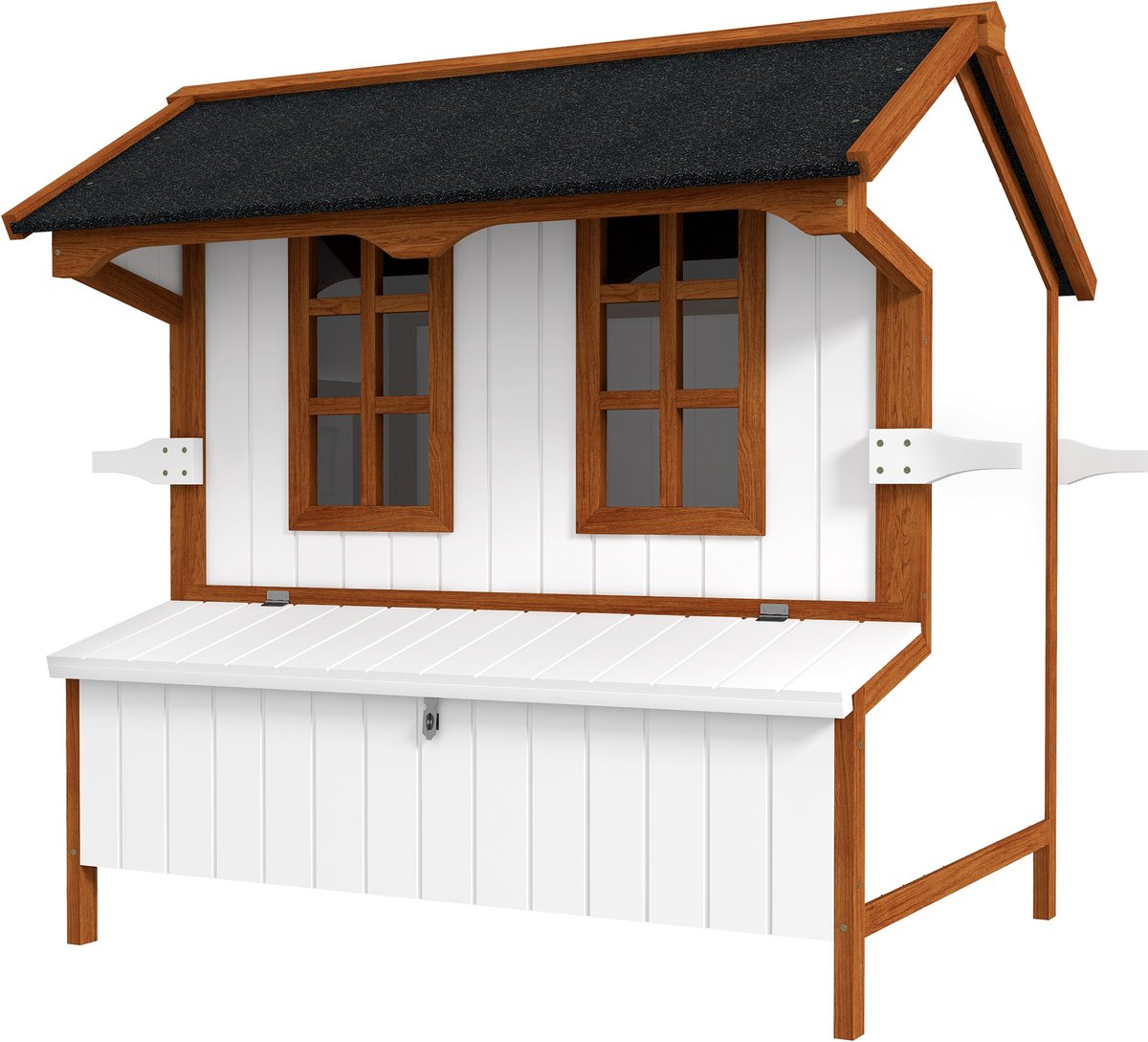 Temporarily Unavailable - PAWHUT 43-in Wooden Chicken Coop, Nesting Box ...