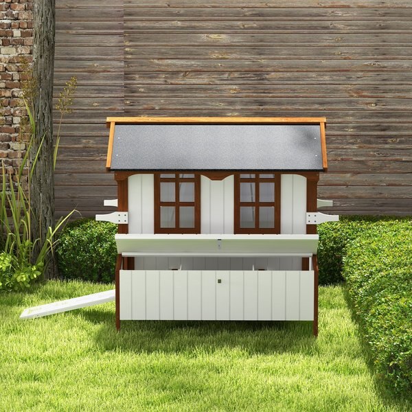 Temporarily Unavailable - PAWHUT 43-in Wooden Chicken Coop, Nesting Box ...