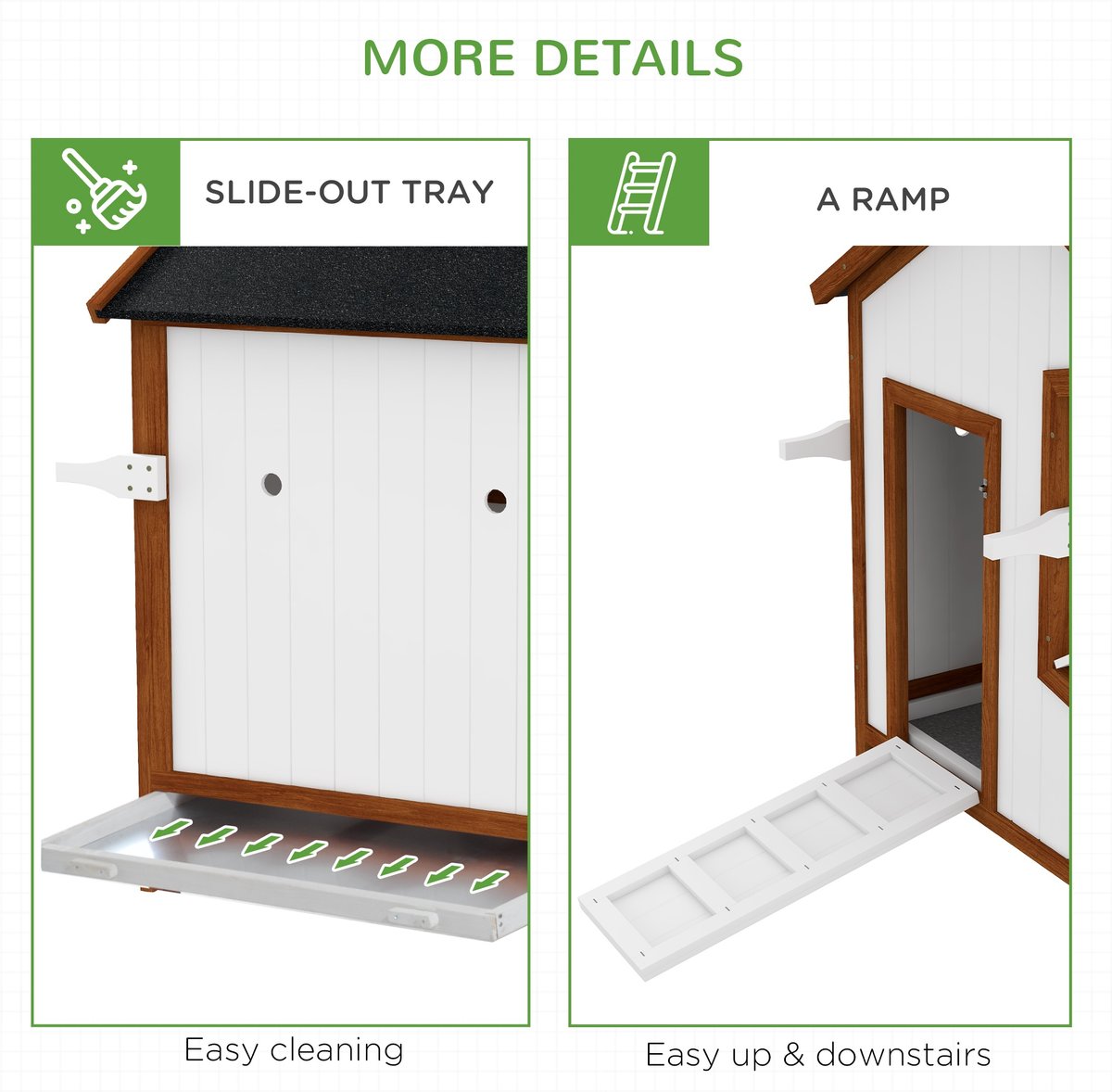 Temporarily Unavailable - PAWHUT 43-in Wooden Chicken Coop, Nesting Box ...