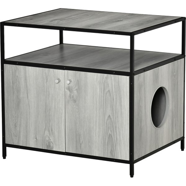 SAM'S PETS Becky 24.5-in Cat Tree End Table & Litter Box Enclosure ...