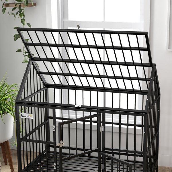Temporarily Unavailable - PAWHUT Heavy Duty Double Door Metal Dog Crate ...