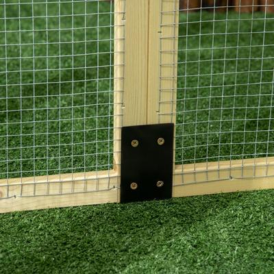 PAWHUT Nature Wood Chicken Run with Coop & Combinable Design, 1 to 4 ...