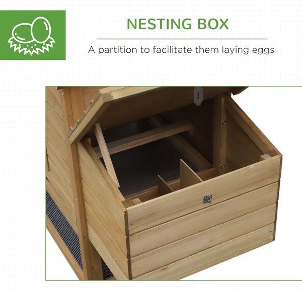 Temporarily Unavailable - PAWHUT Nesting Box Wooden Chicken Coop, Hen ...