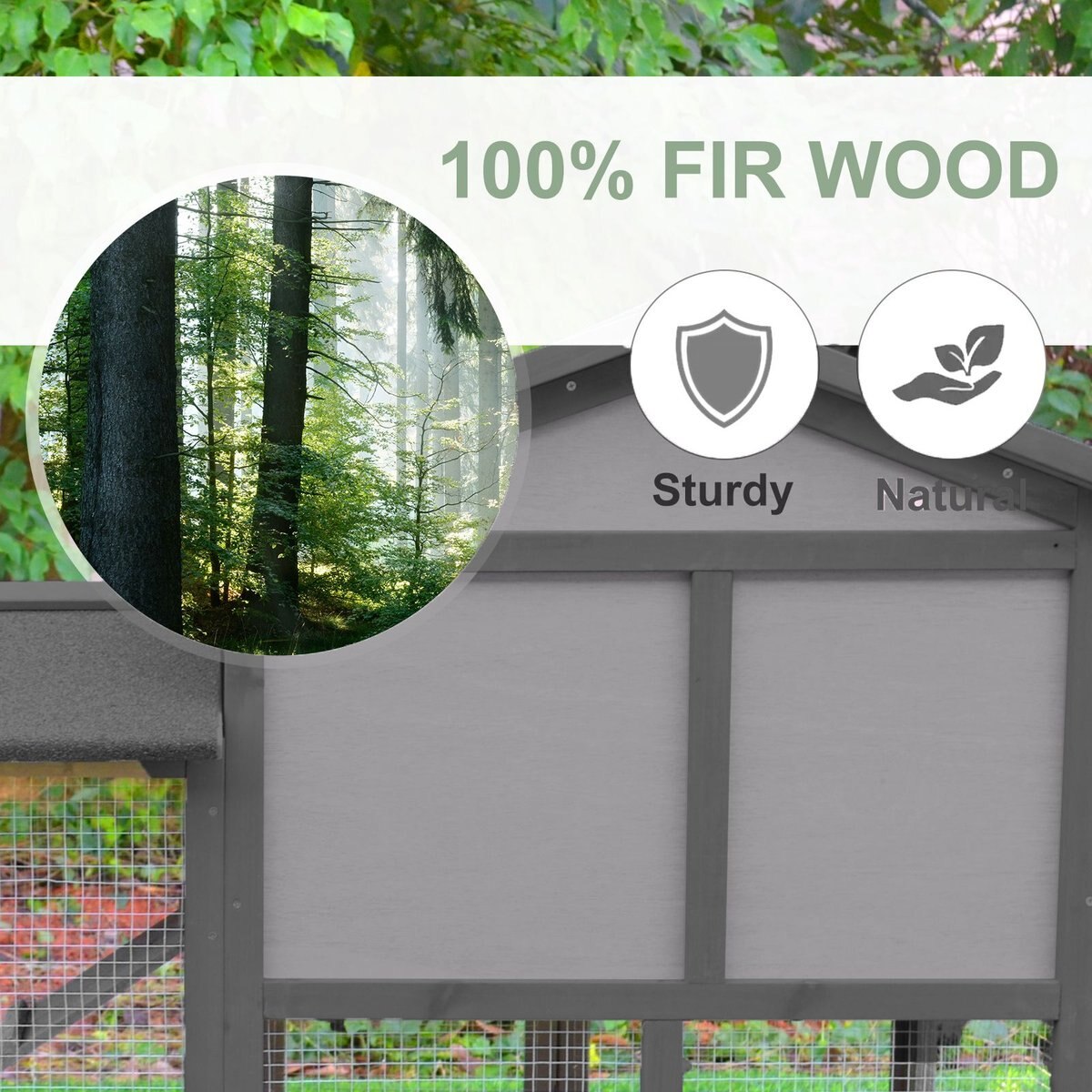 PAWHUT Outdoor Raised Painted Deluxe Wood Rabbit Hutch - Chewy.com