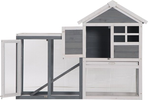 PAWHUT Weatherproof Wooden Rabbit Hutch - Chewy.com