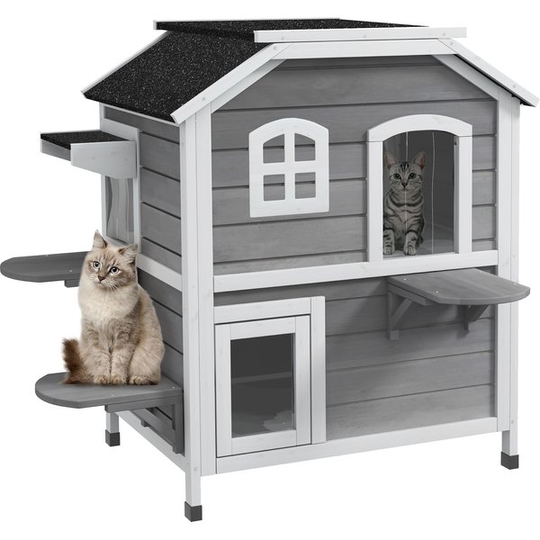 PETSFIT Outdoor Cat House, Gray - Chewy.com