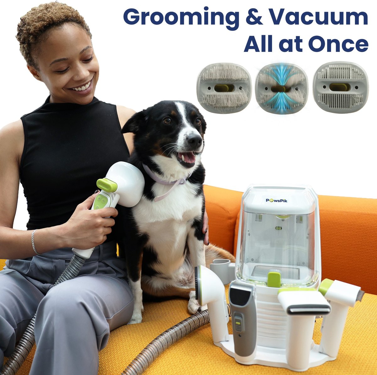 PAWSPIK GroomingPro Rx Professional 7-in-1 Dog & Cat Vacuum & Grooming ...