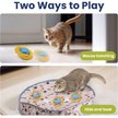 PAWSPIK Interactive Fast Rolling Play Mat Ball Cat Toy, Tan - Chewy.com