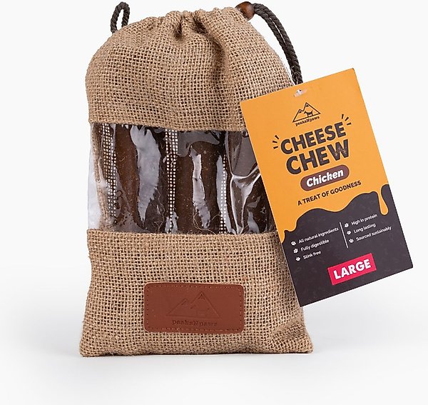 PEAKSNPAWS Large Chicken Cheese Dog Chew Treat, 13-oz bag - Chewy.com