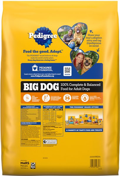 PEDIGREE Big Dogs Adult Complete Nutrition Large Breed Roasted Chicken ...