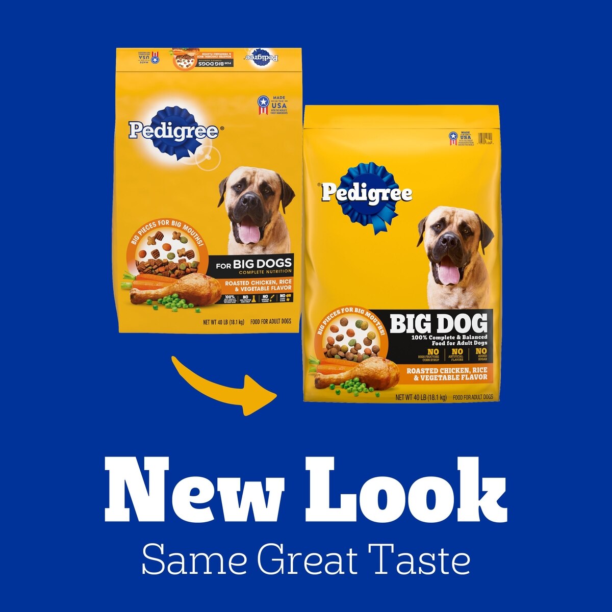 PEDIGREE Big Dogs Adult Complete Nutrition Large Breed Roasted Chicken ...
