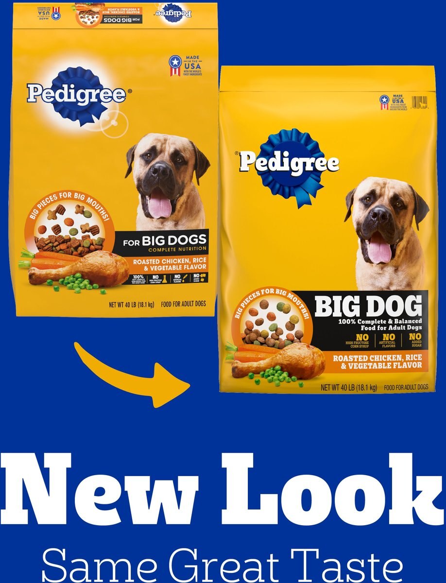 PEDIGREE Big Dogs Adult Complete Nutrition Large Breed Roasted Chicken ...